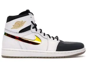 JORDAN 1 Retro Nouveau Dunk From Above Sneakers - White/blue/yellow