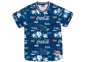 Kith X Cocacola X Mitchell & Ness Bp Hawaii Jersey - Blue
