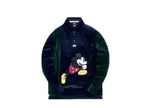 Kith X Disney Corduroy Vertical Rugby - Navy Blue