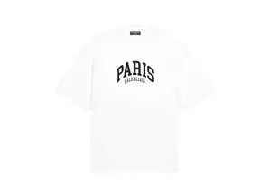 Balenciaga Cities Paris Medium Fit T-shirt - White