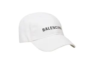 Balenciaga Logo Baseball Cap White/black