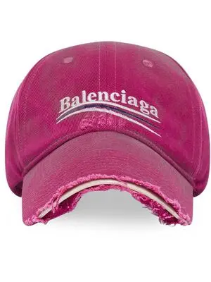Balenciaga Political Campaign Distressed Cap - Pink