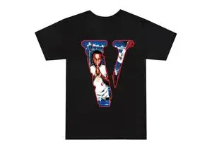 POP SMOKE X Vlone City Tee Shirt - Black