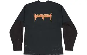Balenciaga Metal Logo Layered Long Sleeve T-shirt