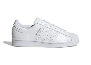 Adidas Superstar Studded Sneakers - Cloud White/gold Metallic