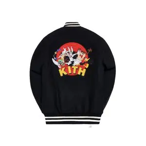 Kith X Looney Tunes Golden Bear Varsity Jacket - Black