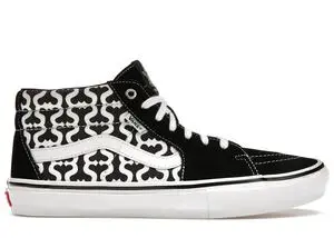 VANS Skate Grosso Mid Supreme Monogram Sneakers - Black/white
