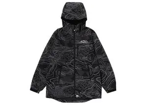 A BATHING APE Layered Line Camo Shell Jacket - Black