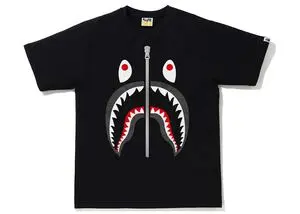 A BATHING APE Line 1st Camo Shark Tee Shirt - Black