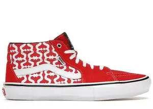 VANS Skate Grosso Mid Supreme Monogram S Logo - Red/white