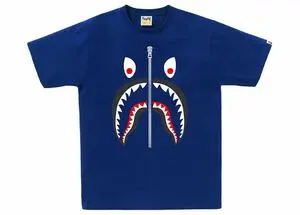 A BATHING APE Mad Shark Tee Shirt - Blue