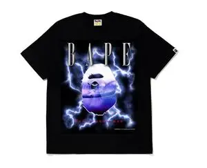 A BATHING APE Lightning Tee Shirt - Black