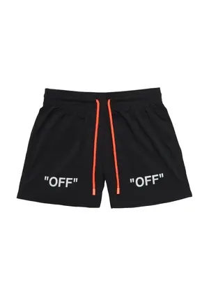 Off-White Off Off Swim Shortsin - Black/white