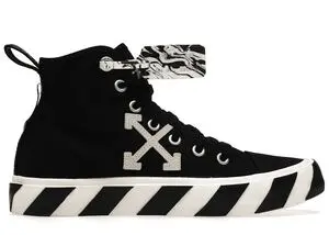 Off-White Vulcanized Mid-Top Sneakers Black/white