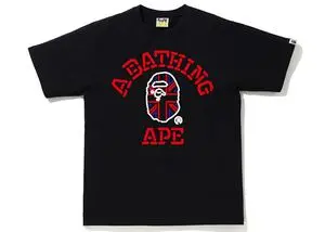 BAPE London Union Jack College Tee Shirt Black