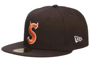 Supreme S Logo New Era Cap - Brown