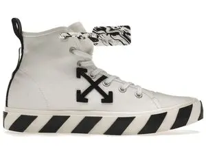 Off-White Vulcanized Mid-top Sneakers - White/black