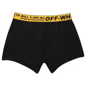 Off-White Three Pack Stretch Cotton Boxer Briefs - Black/yellow