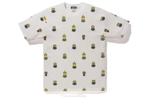 A BATHING APE Minions Pattern Tee Shirt