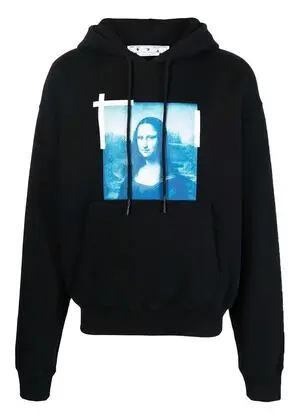 Off-White Mona Lisa Over Hoodie - Black/blue/white