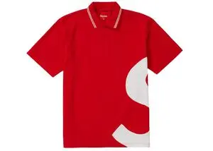 Supreme S Logo Polo Shirt - Red