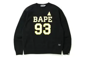 A BATHING APE Military Padded Relaxed Fit Crewneck Sweatshirt