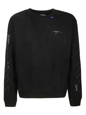 Off-White Unfinished Diag Sweatshirt - Black/silver