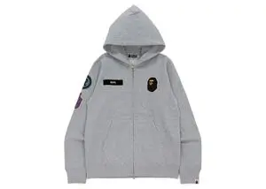 A BATHING APE Military Patch Zip Up Hoodie