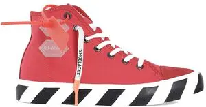 Off-White Vulcanized High-top Sneakers - Red/white/black
