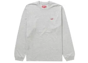 Supreme Small Box Long Sleeve Tee Shirt - Heather Grey
