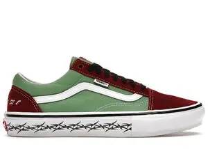 VANS Vans Skate Old Skool Supreme Tribal Barbed Wire Sneakers Green/red/white