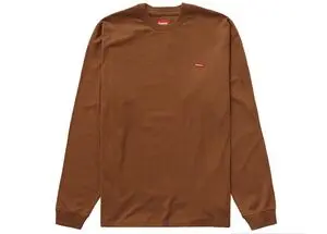 Supreme Small Box Long Sleeve Tee Shirt - Brown