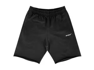 Off-White Spray Paint Diag Logo Print Shorts - Black/white