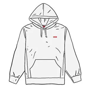 Supreme Small Box Hooded Sweatshirt - White