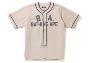 A BATHING APE Baseball Shirt - Ivory