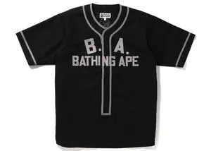A BATHING APE Baseball Shirt - Black