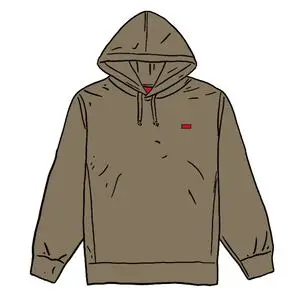 Supreme Small Box Hooded Sweatshirt - Light Olive