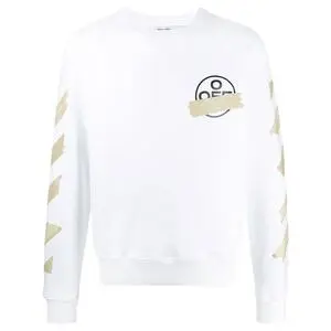 Off-White Tape Diag Arrows Sweatshirt - White/beige