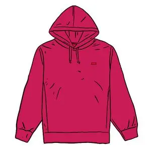 Supreme Small Box Hooded Sweatshirt - Fuchsia