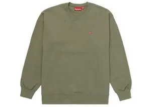 Supreme Small Box Crewneck Sweatshirt - Light Olive
