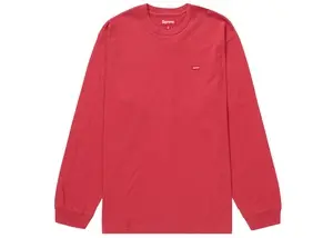 Supreme Small Box Long Sleeve Tee Shirt - Washed Red
