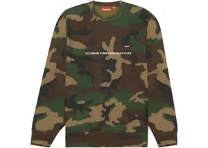 Supreme Small Box Crewneck Sweatshirt - Woodland Camo