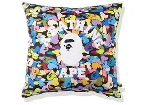 A BATHING APE Camo College Square Cushion