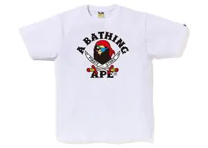 A BATHING APE Ape Pirate Tee Shirt White