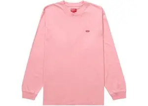 Supreme Small Box Long Sleeve Tee Shirt - Pink