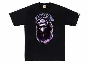 A BATHING APE Ape Head Graffiti Tee Shirt Black