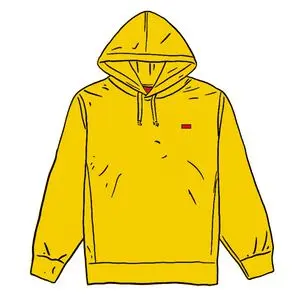 Supreme Small Box Hooded Sweatshirt Lemon