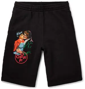 Off-White Slim Fit Graphic Print Shorts