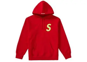 Supreme S Logo Hooded Sweatshirt - Red