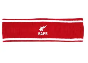 A BATHING APE Sta Headband - Red